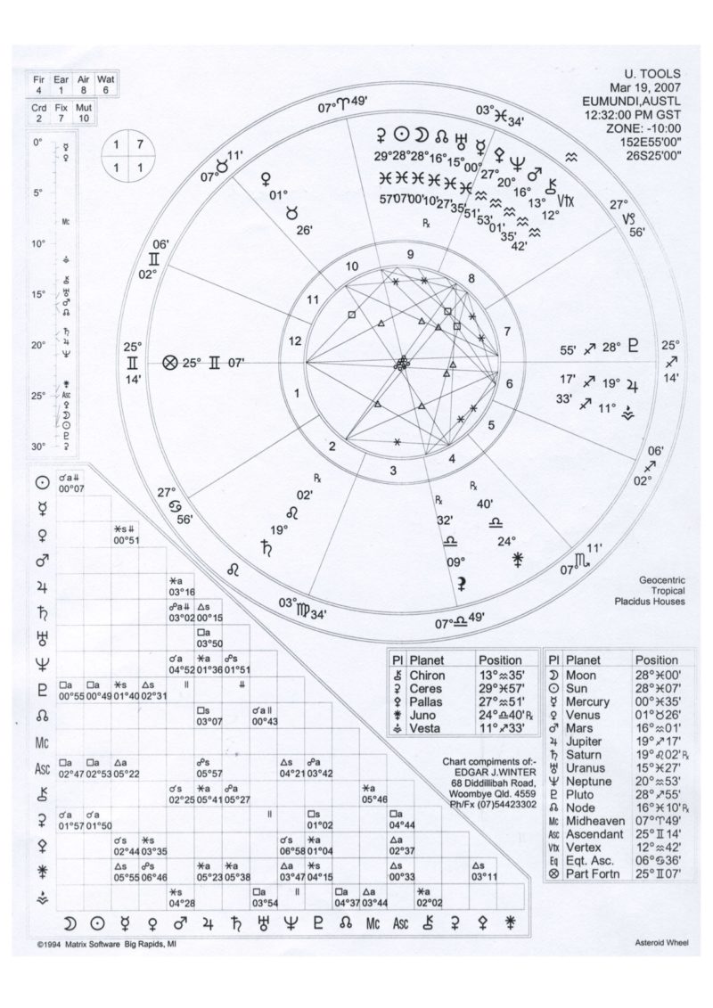 Our Birth Chart - Simone M. Matthews - Universal Life Tools