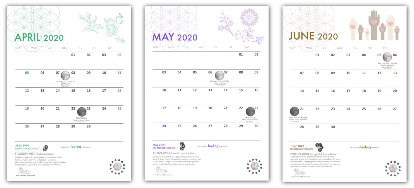 Monthly 2020 - FREE Lunar Calendar