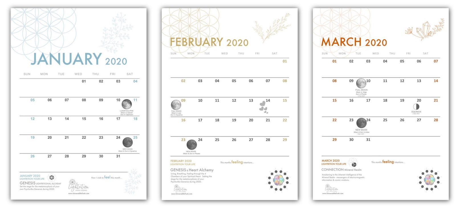 2020 Lunar Calendar - FREE Download