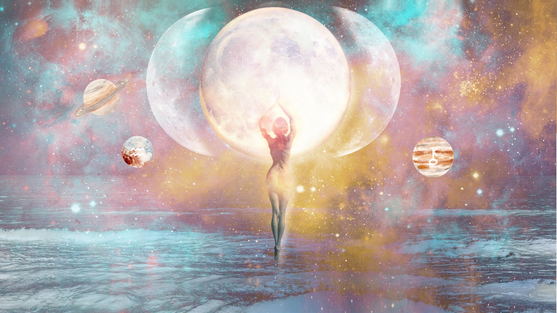 Saturn into Pisces + Jupiter & Chiron conjunct